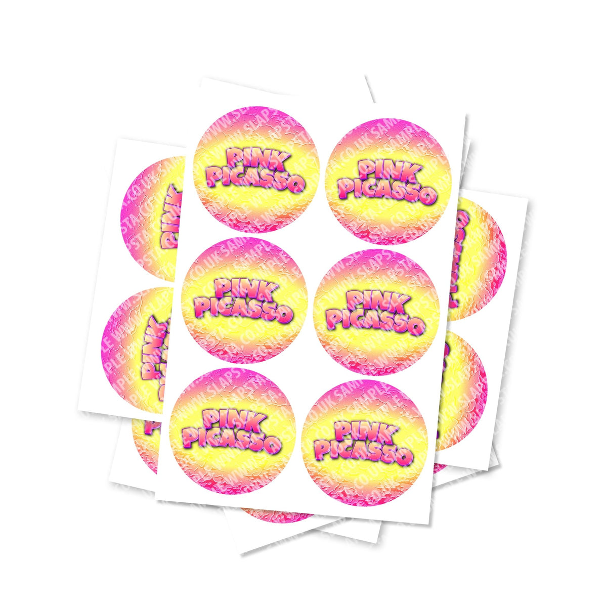 SLAPSTA - Pink Picasso Circular Stickers
