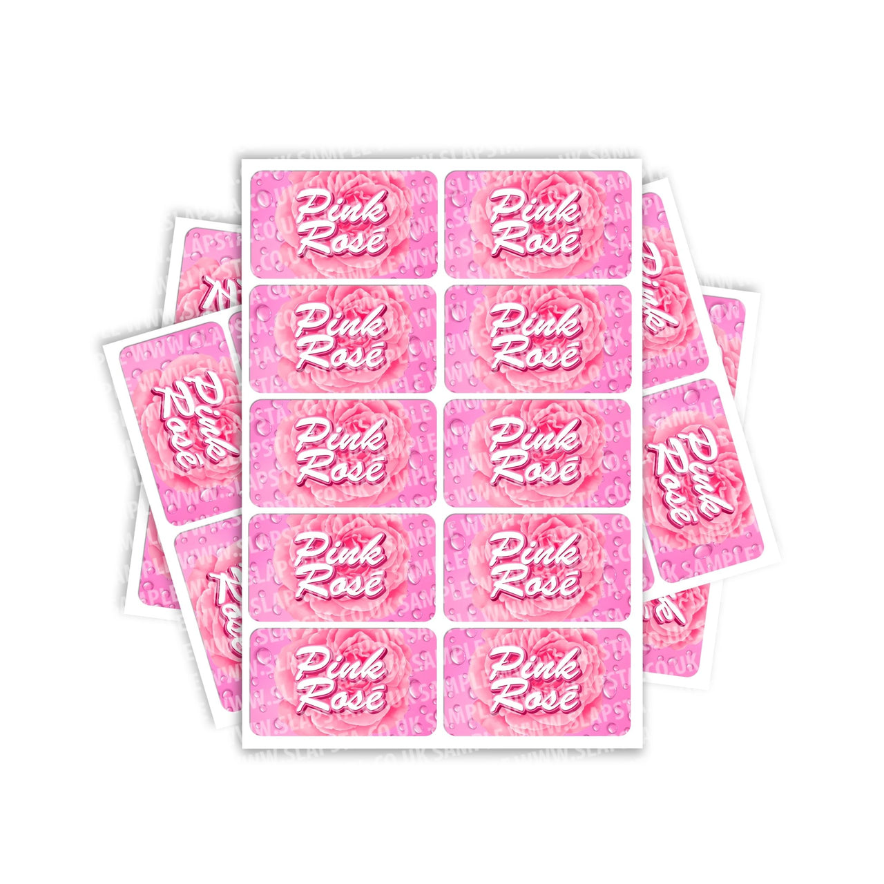 SLAPSTA - Pink Rose Rectangle / Pre-Roll Labels