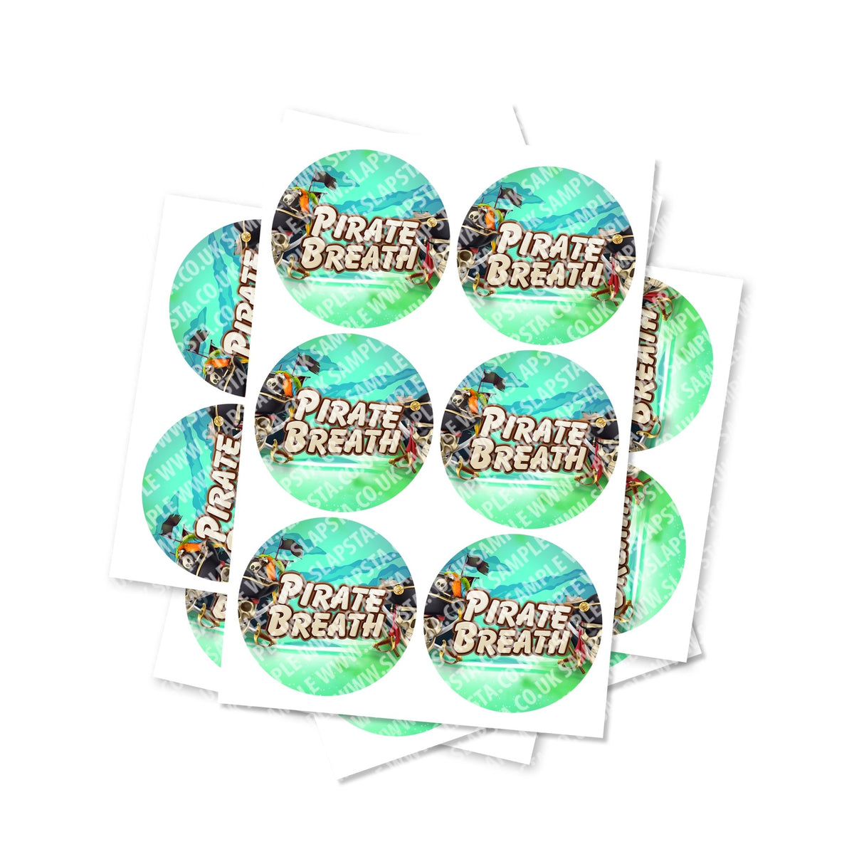 SLAPSTA - Pirate Breath Circular Stickers