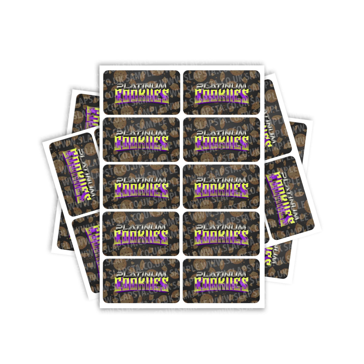 SLAPSTA - Platinum Cookies Rectangle / Pre-Roll Labels