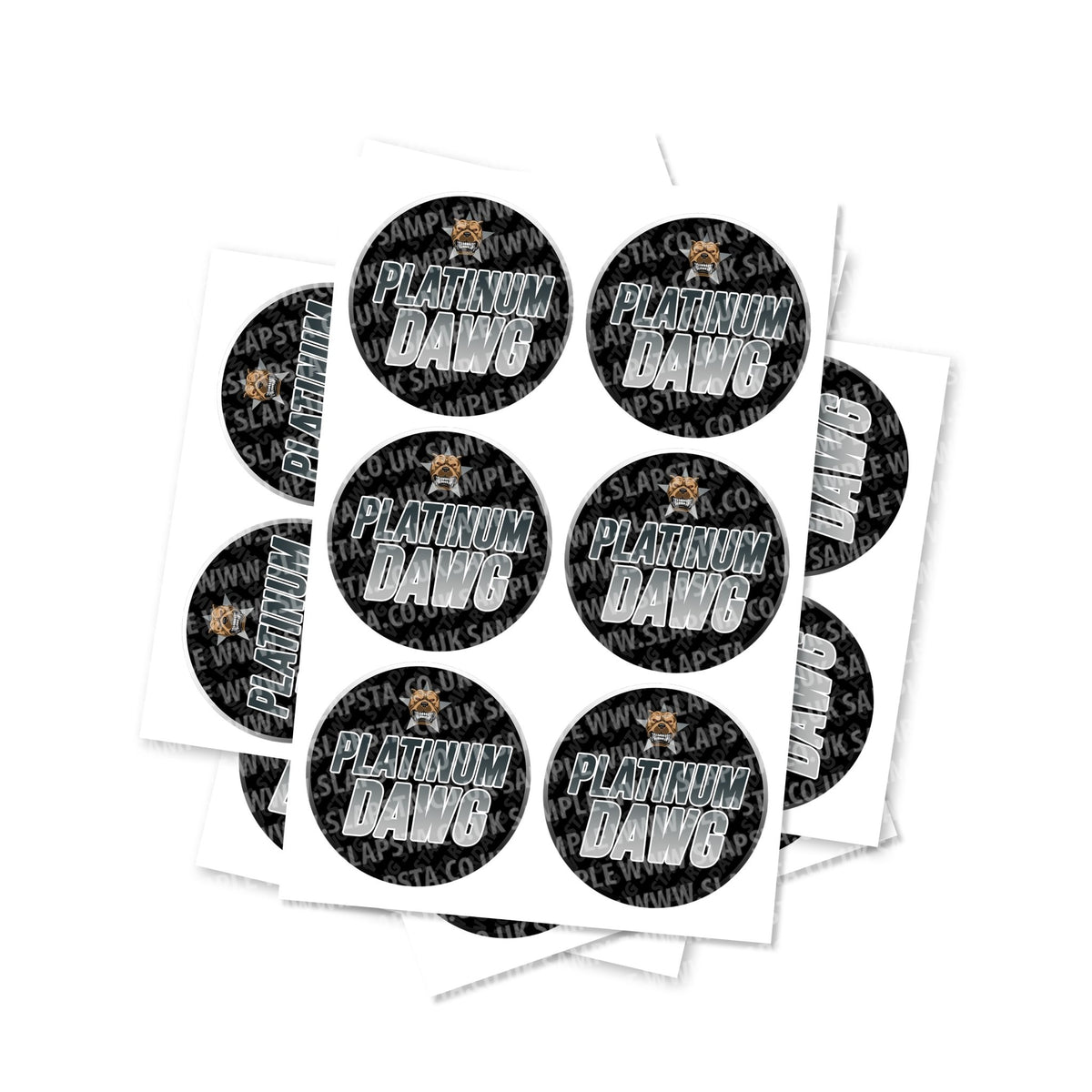 SLAPSTA - Platinum Dawg Circular Stickers