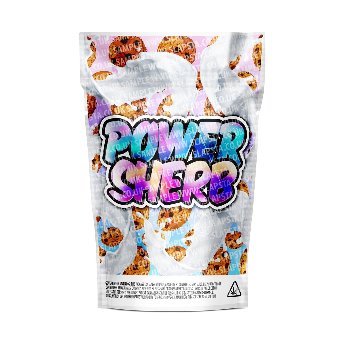 SLAPSTA - Power Sherb Mylar Pouches Pre-Labeled