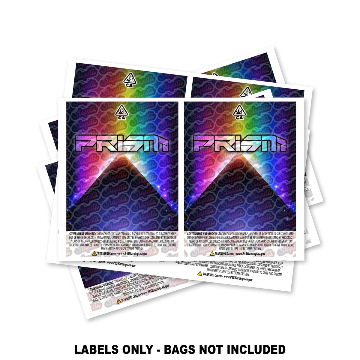 SLAPSTA - Prism Mylar Bag Labels ONLY