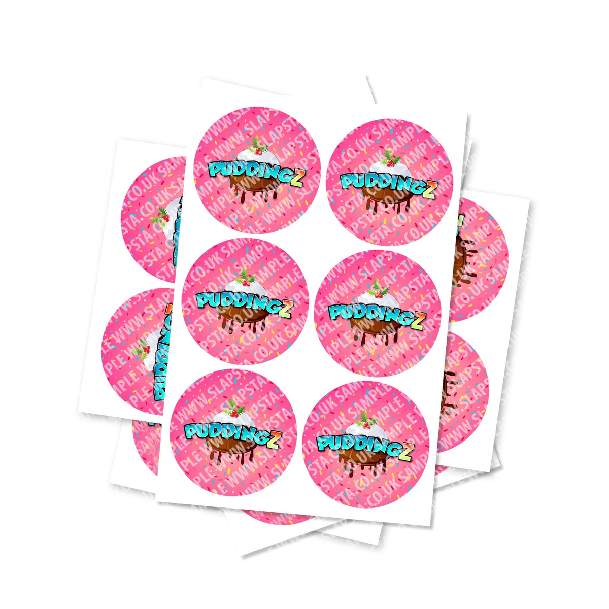 SLAPSTA - Puddingz Circular Stickers