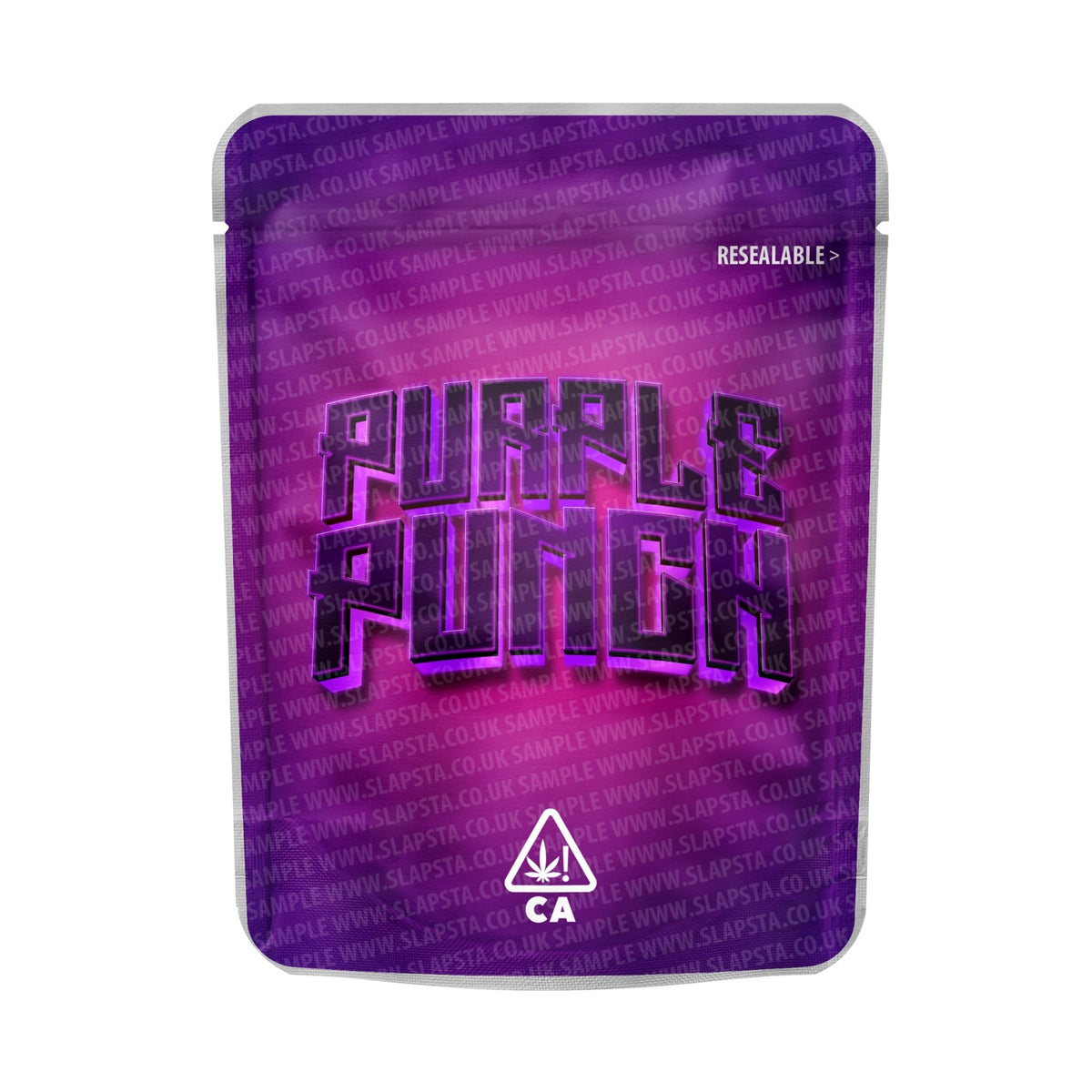 SLAPSTA - Purple Punch Mylar Pouches Pre-Labeled