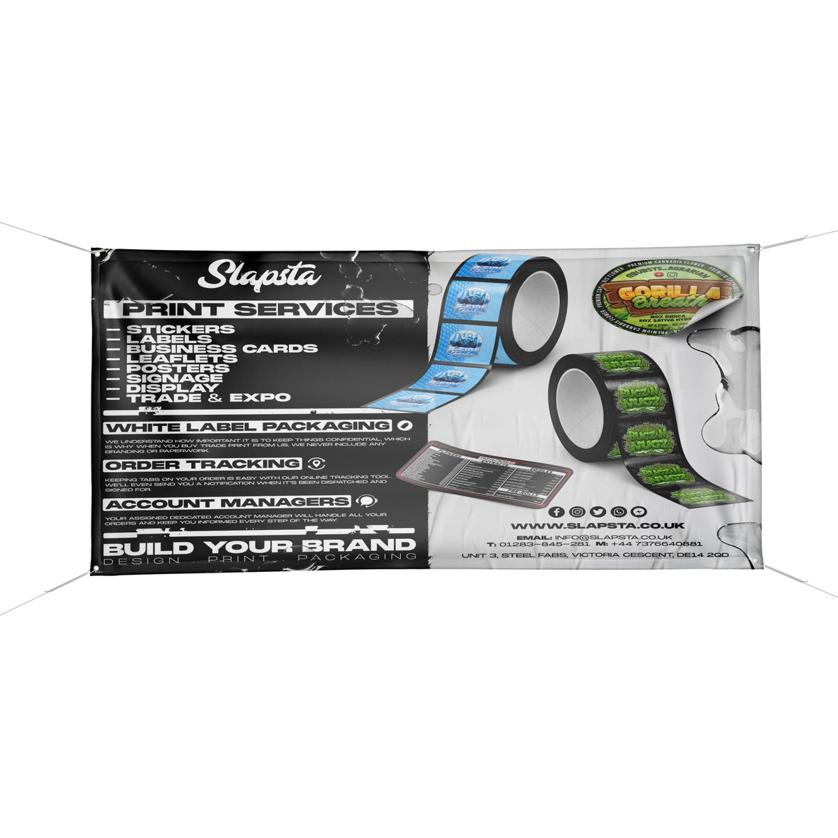 Outdoor PVC Banners | Waterproof & Flexible | SLAPSTA