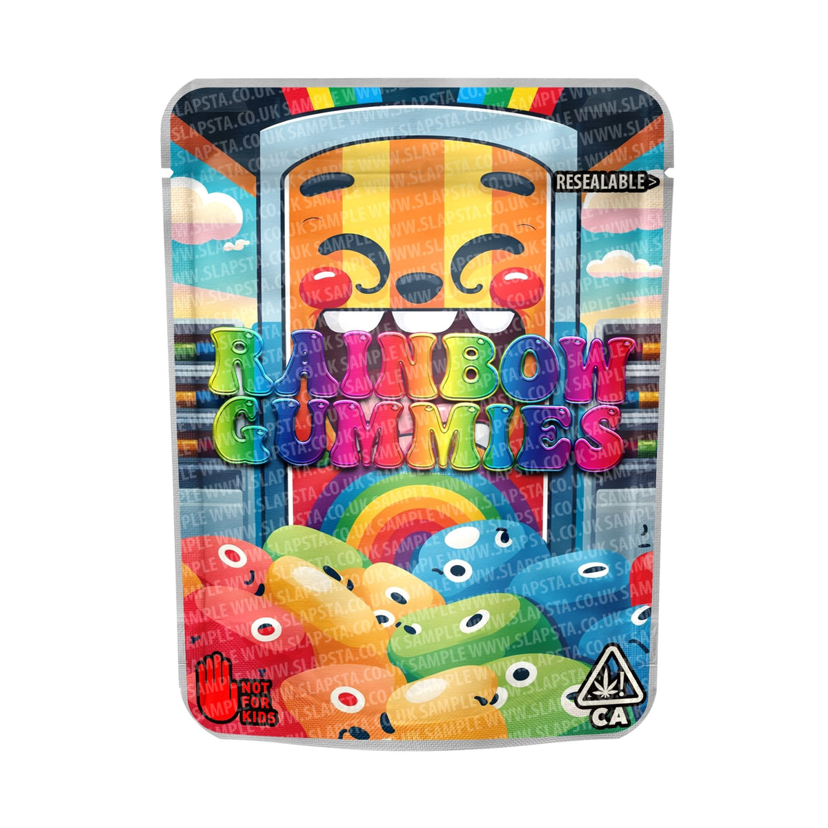 SLAPSTA - Rainbow Gummies Mylar Pouches Pre-Labeled