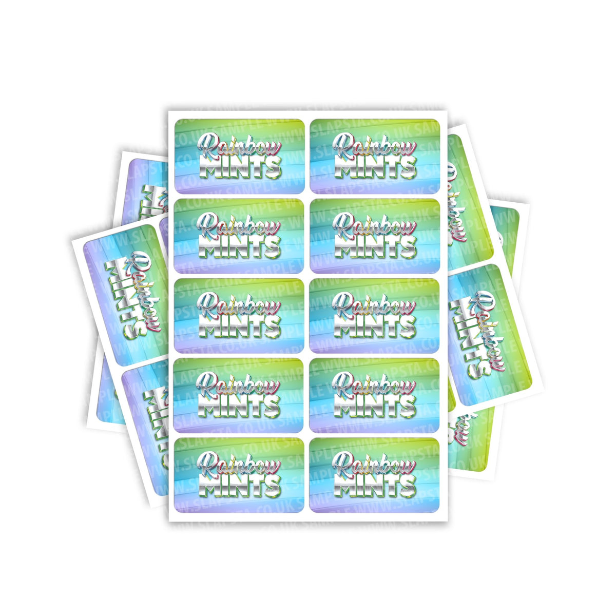 SLAPSTA - Rainbow Mints Rectangle / Pre-Roll Labels
