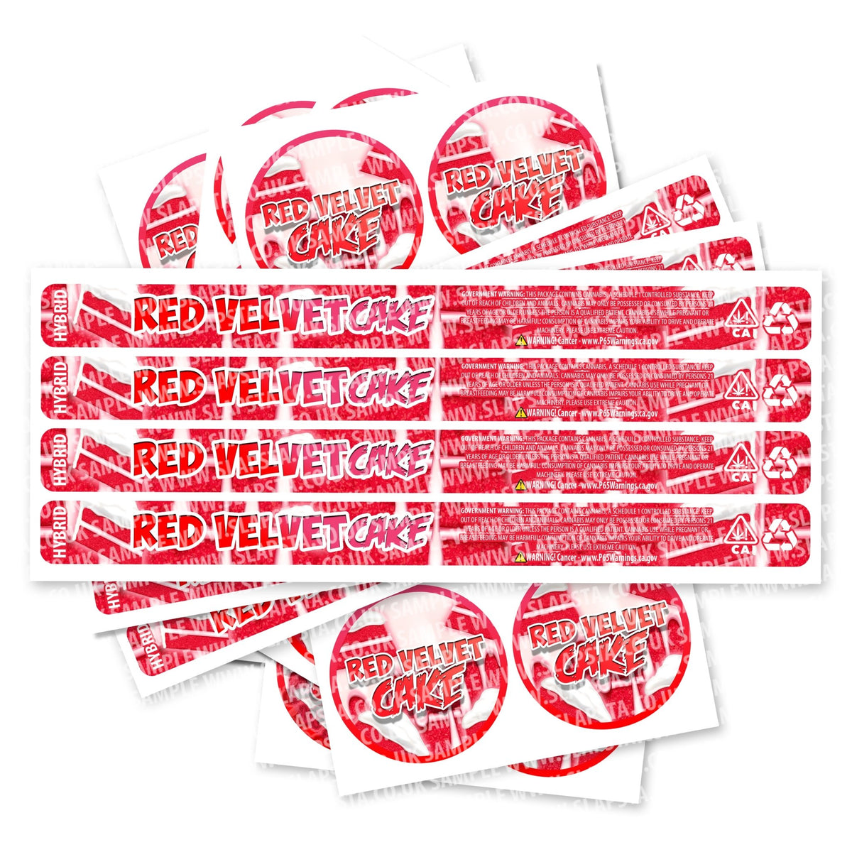 SLAPSTA - Red Velvet Cake Pressitin Strain Labels