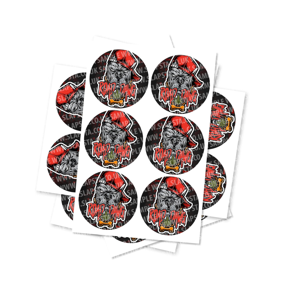 SLAPSTA - Road Dawg Circular Stickers
