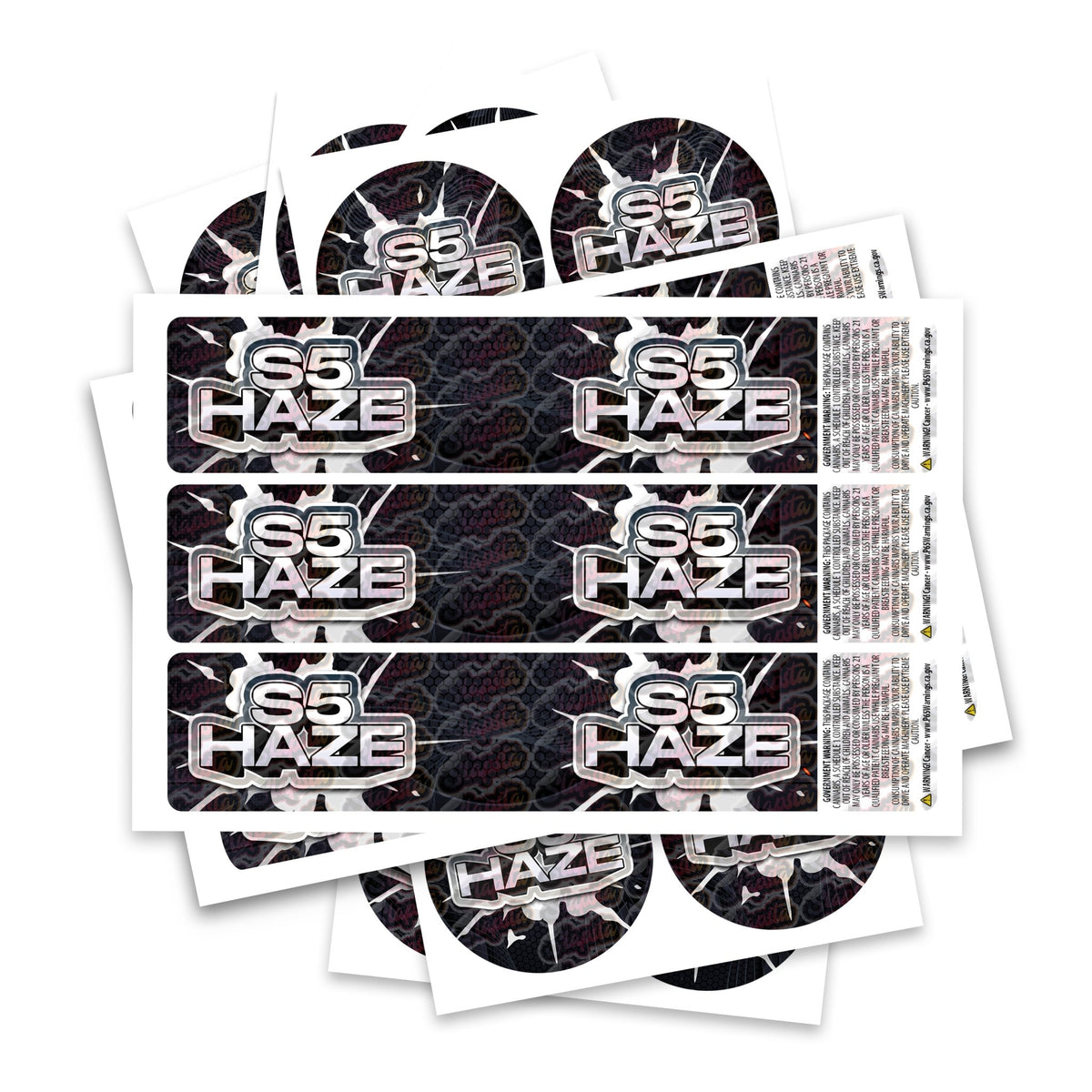 SLAPSTA - S5 Haze Glass Jar / Tamper Pot Labels