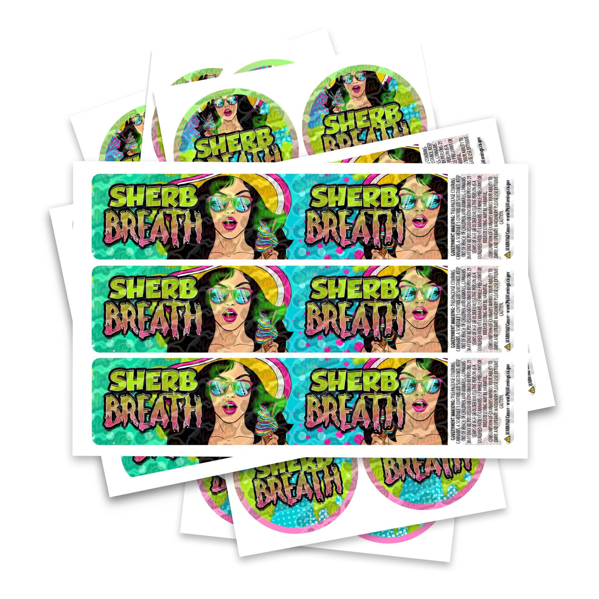 SLAPSTA - Sherb Breath Glass Jar / Tamper Pot Label