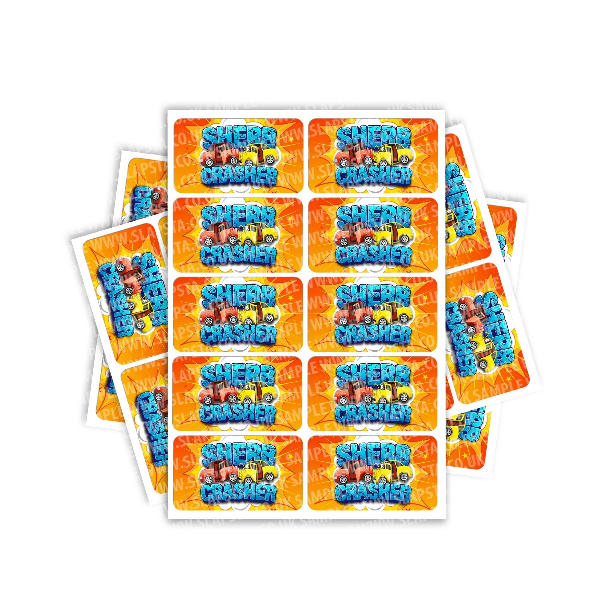 SLAPSTA - Sherb Crasher Rectangle / Pre-Roll Labels