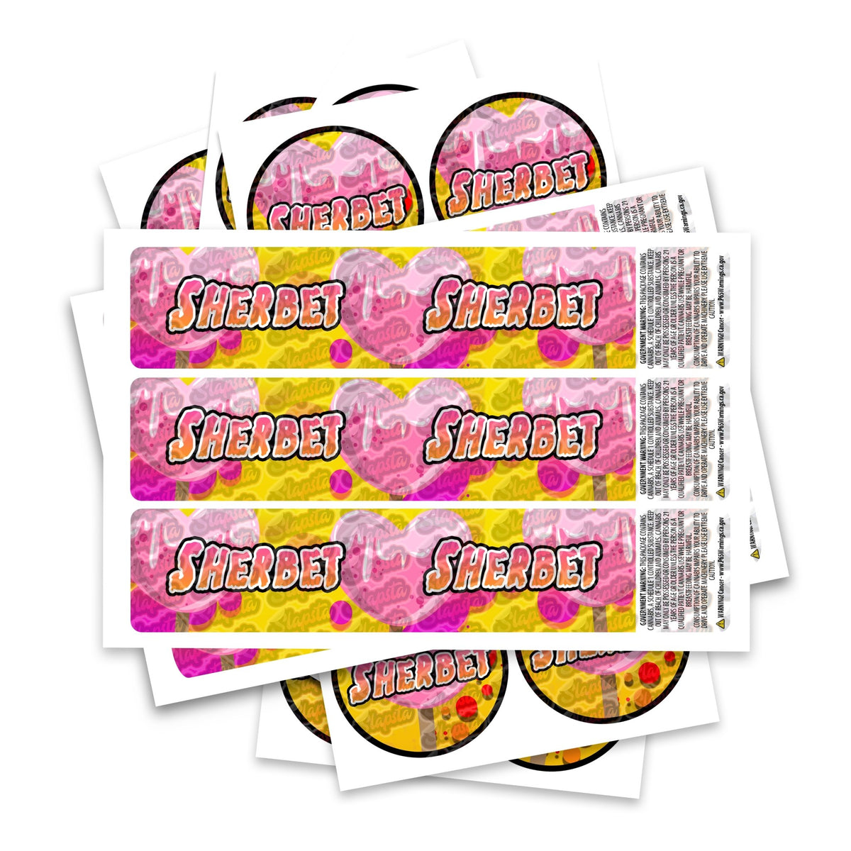 SLAPSTA - Sherbet Glass Jar / Tamper Pot Label