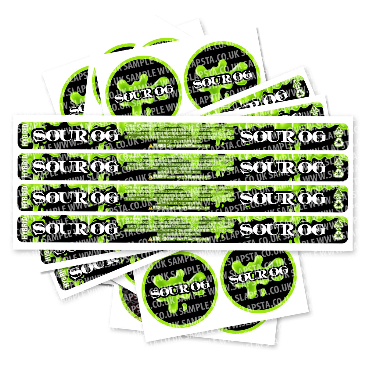 SLAPSTA - Sour OG Pressitin Strain Labels