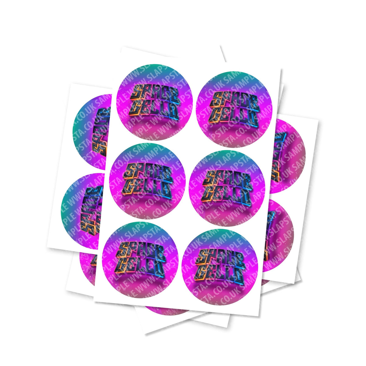 SLAPSTA - Space Gello Circular Stickers