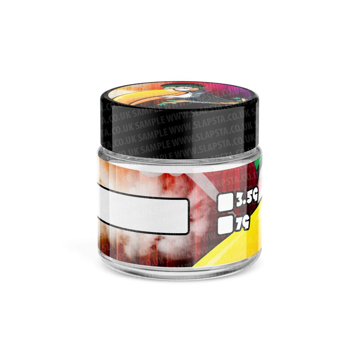 SLAPSTA - Stoned Bird Glass Jars Pre-Labeled