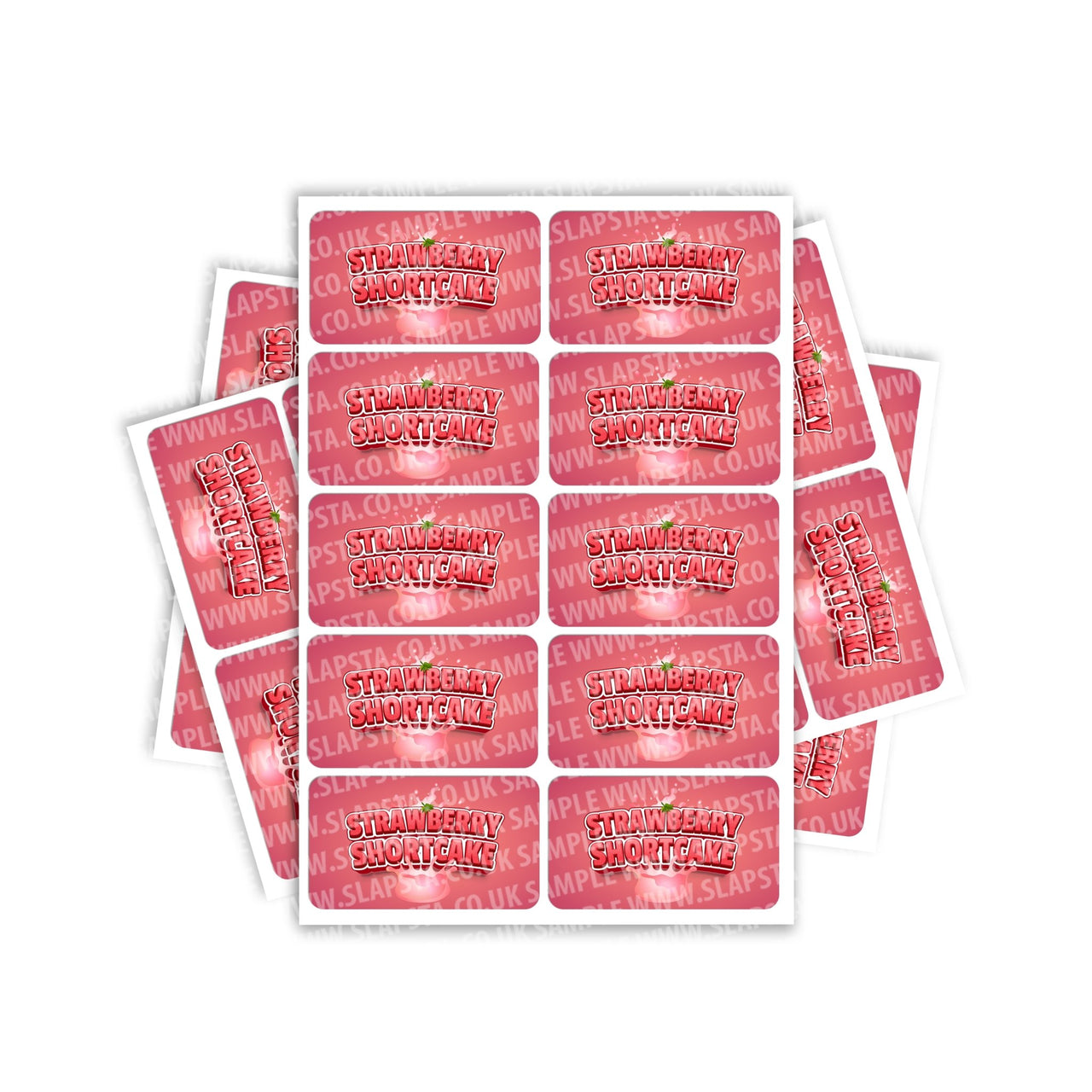 SLAPSTA - Strawberry Shortcake Rectangle / Pre-Roll Labels