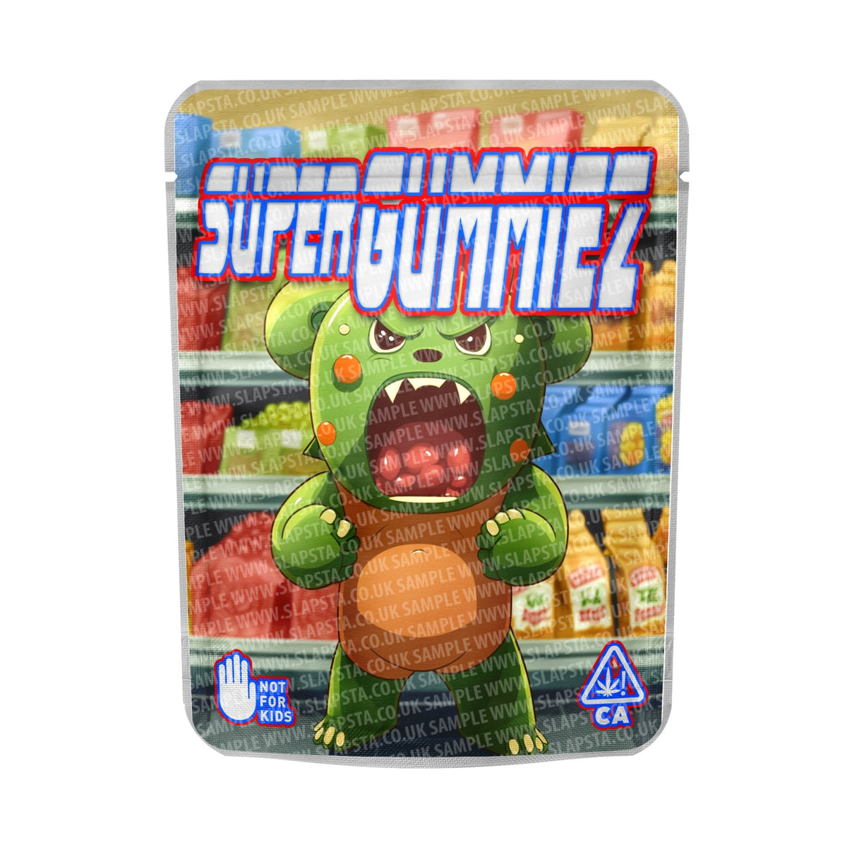 SLAPSTA - Super Gummies Mylar Pouches Pre-Labeled