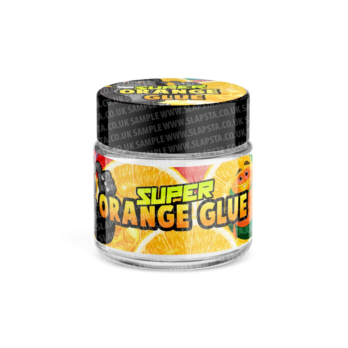 SLAPSTA - Super Orange Glue Glass Jars Pre-Labeled