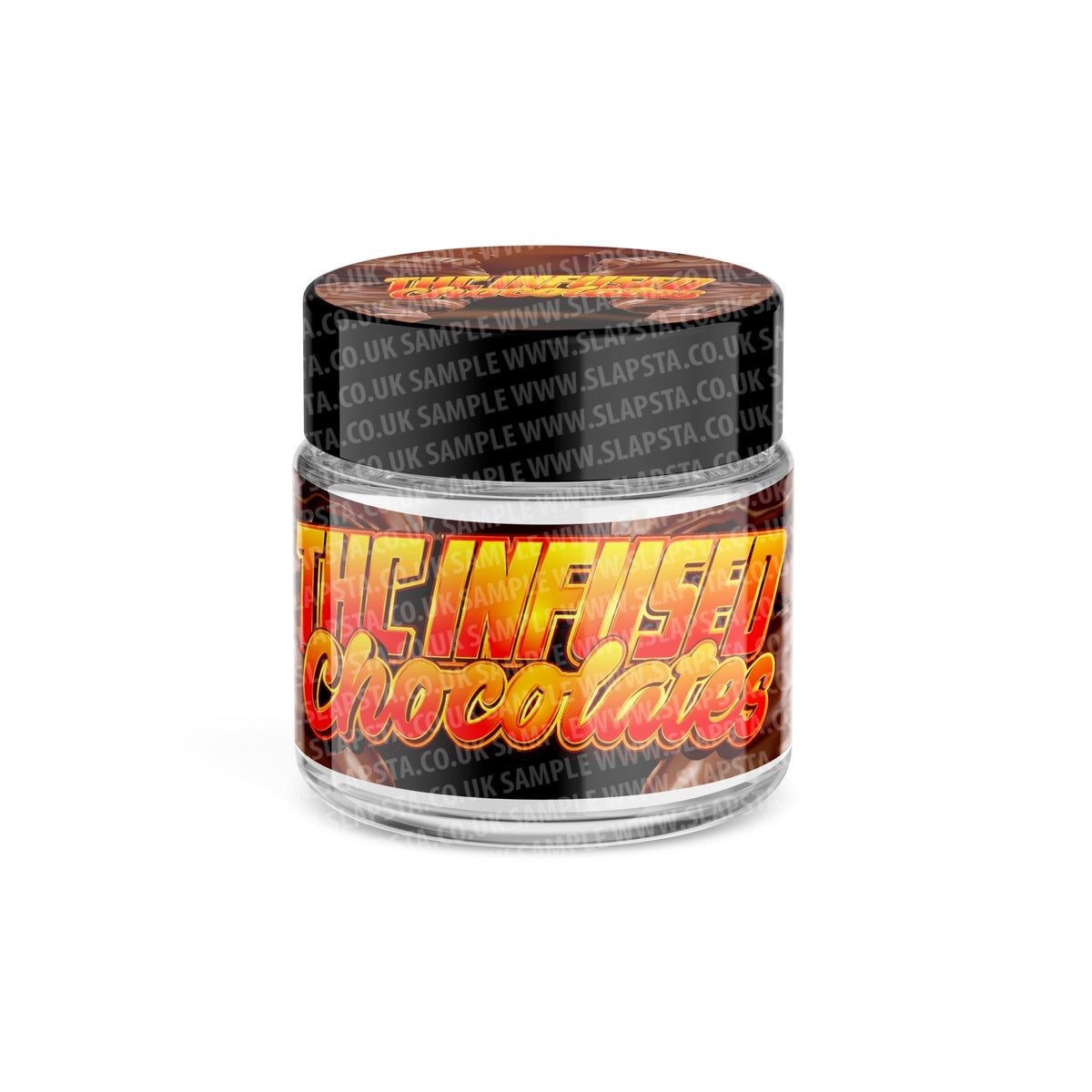 SLAPSTA - THC Infused Chocolate Glass Jars Pre-Labeled