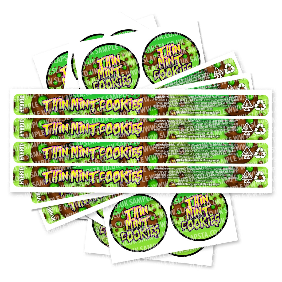 SLAPSTA - Thin Mint Cookies Pressitin Strain Labels