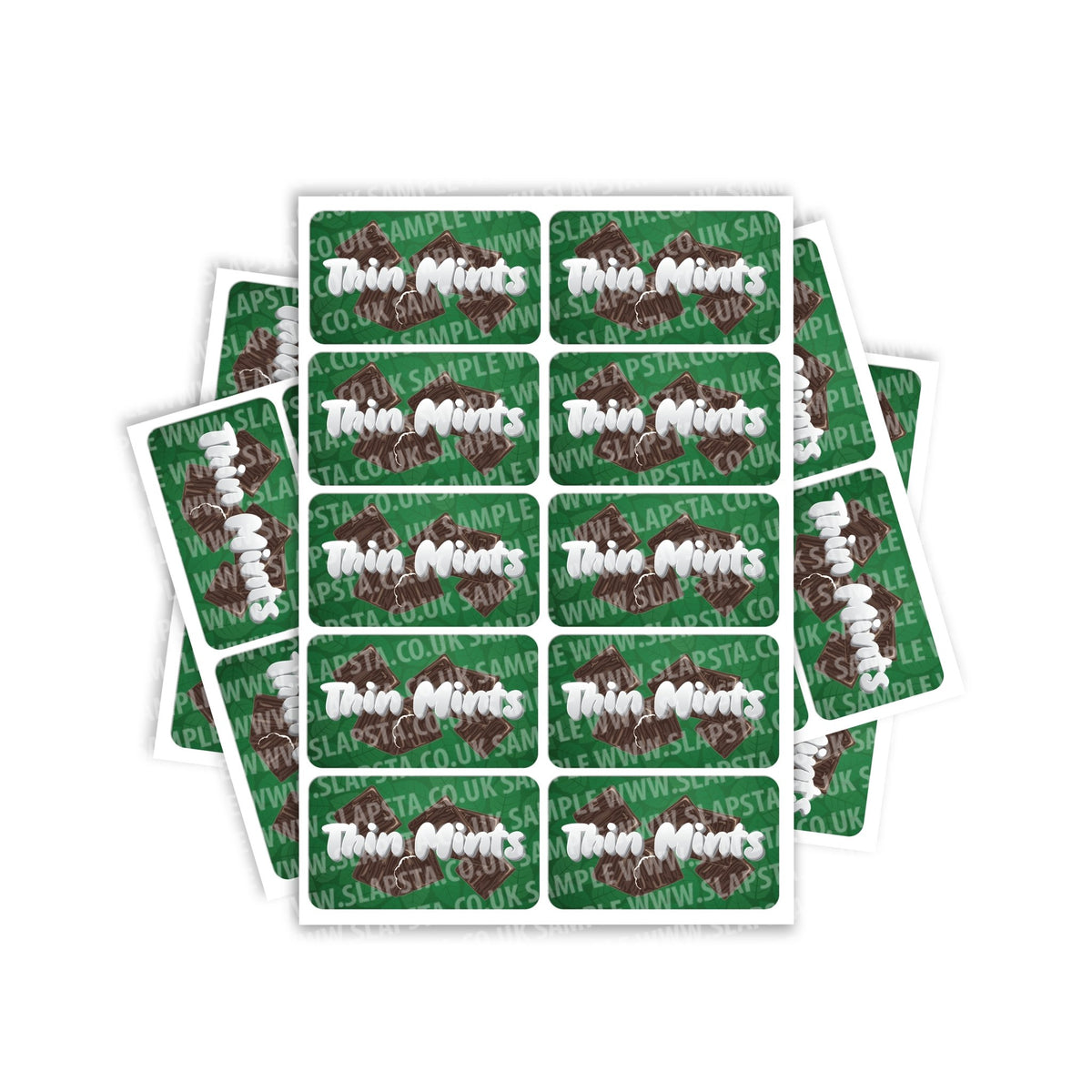 SLAPSTA - Thin Mints Rectangle / Pre-Roll Labels