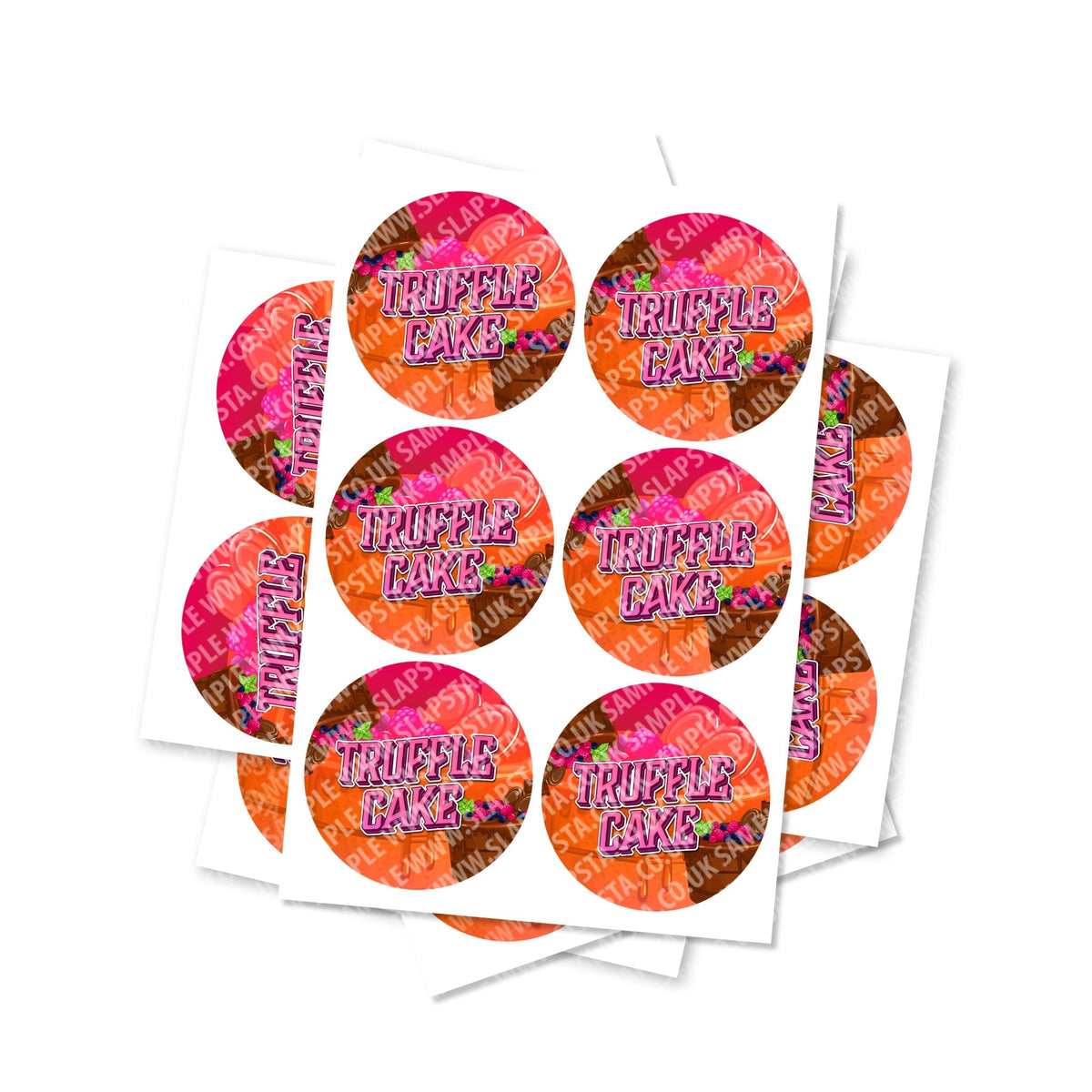 SLAPSTA - Truffle Cake Circular Stickers