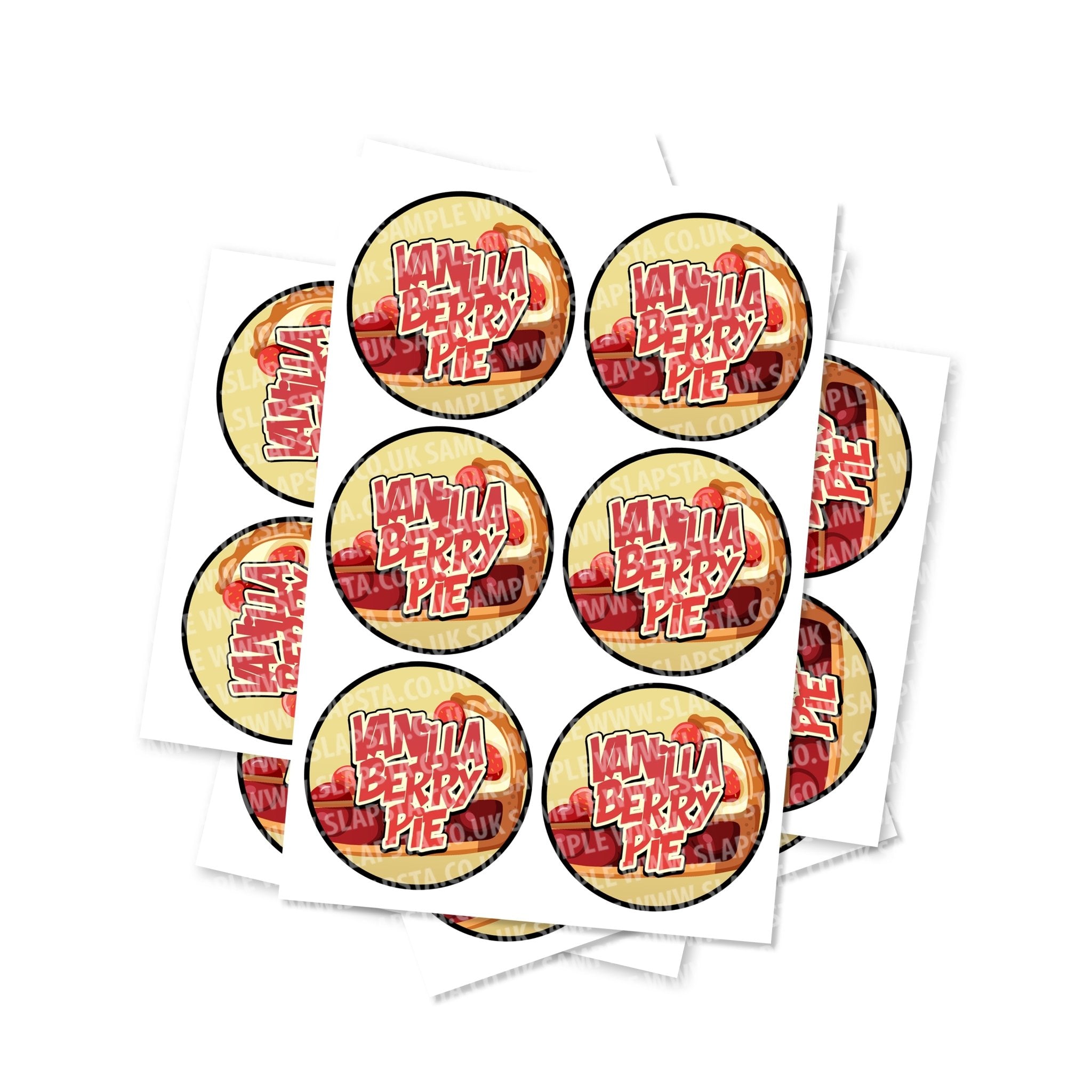 SLAPSTA - Vanilla Berry Pie Circular Stickers