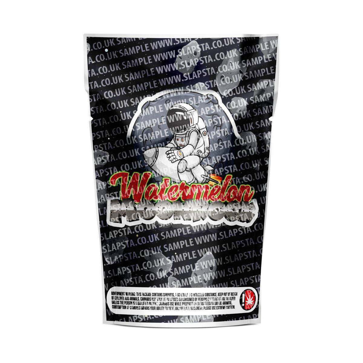 SLAPSTA - Watermelon Moonrocks Mylar Pouches Pre-Labeled