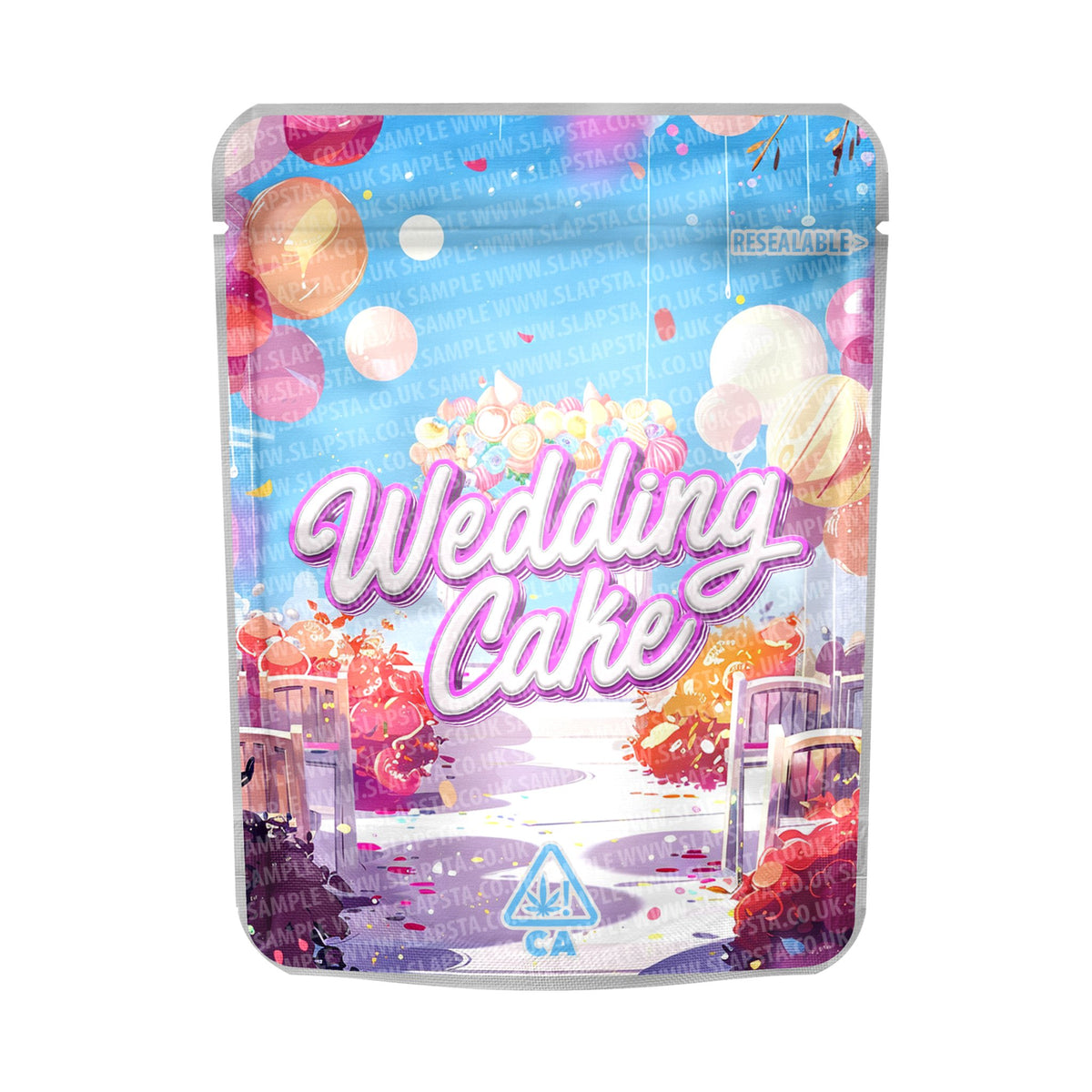 SLAPSTA - Wedding Cake Mylar Pouches Pre-Labeled