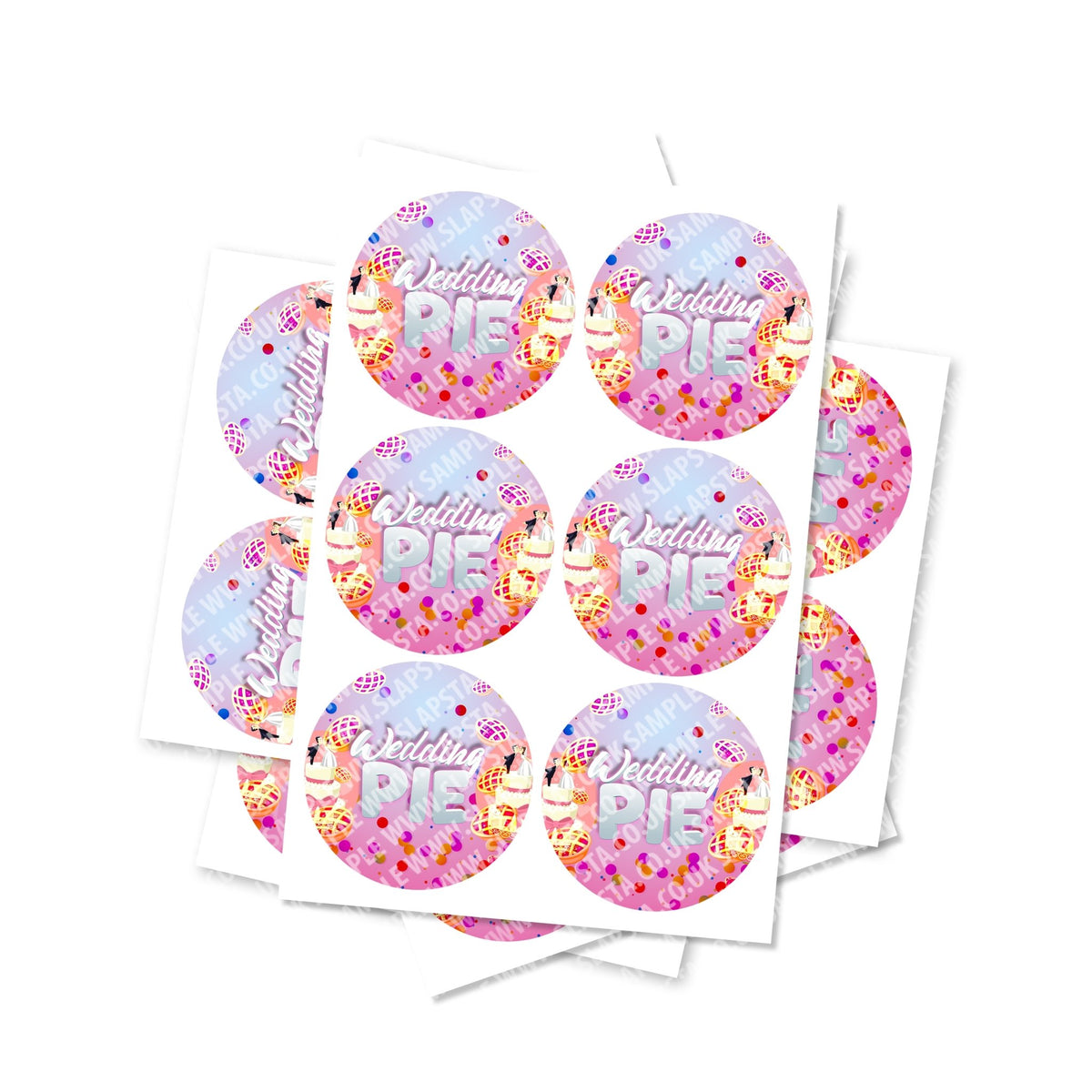 SLAPSTA - Wedding Pie Circular Stickers