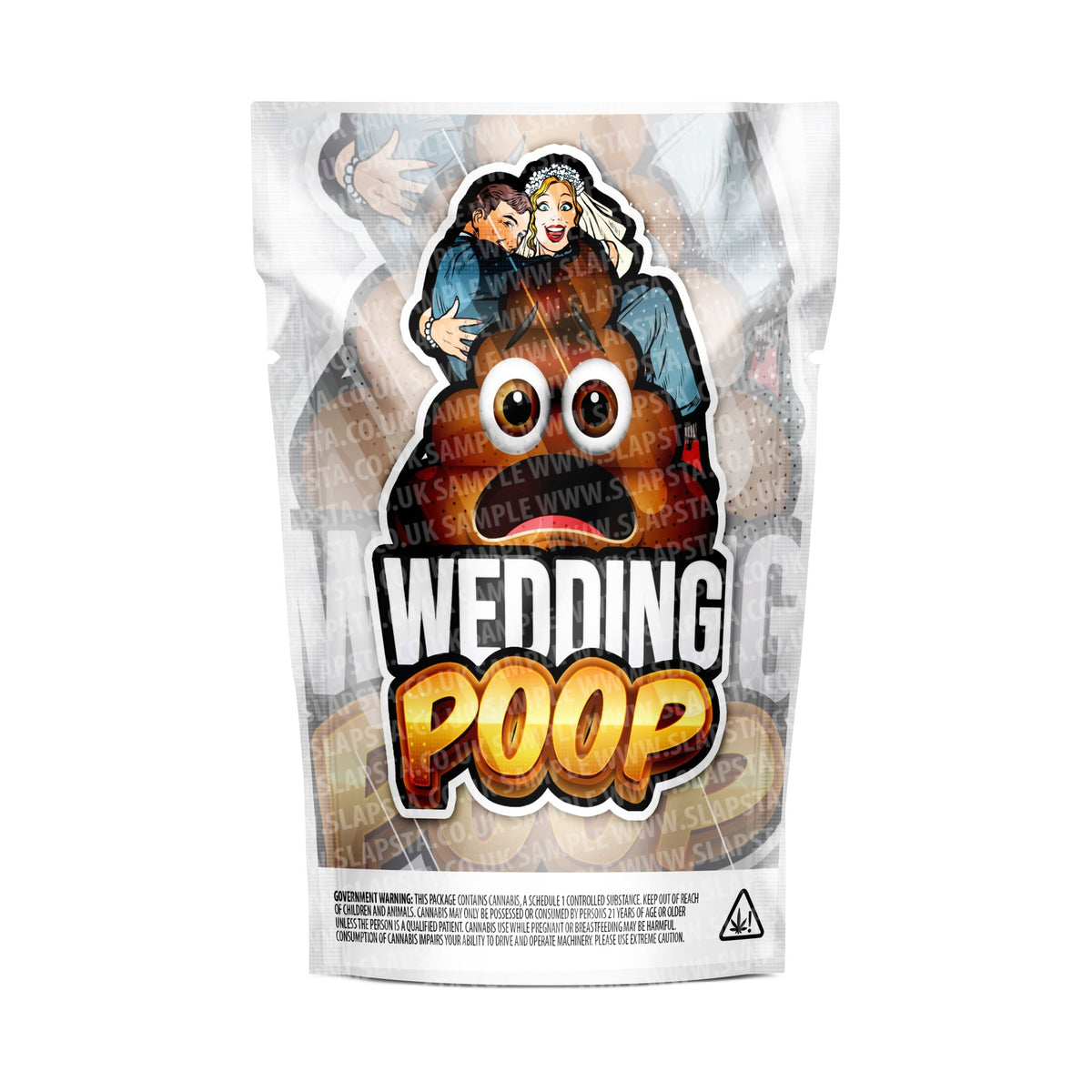 SLAPSTA - Wedding Poop Mylar Pouches Pre-Labeled