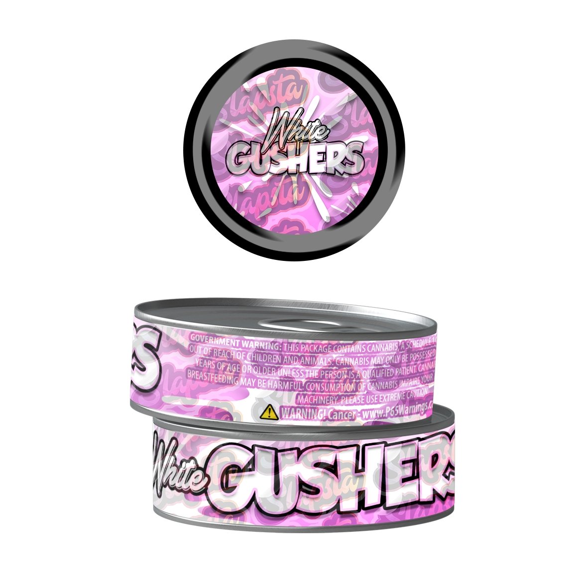 SLAPSTA - White Gushers Pre-Labeled 3.5g Self-Seal Tins