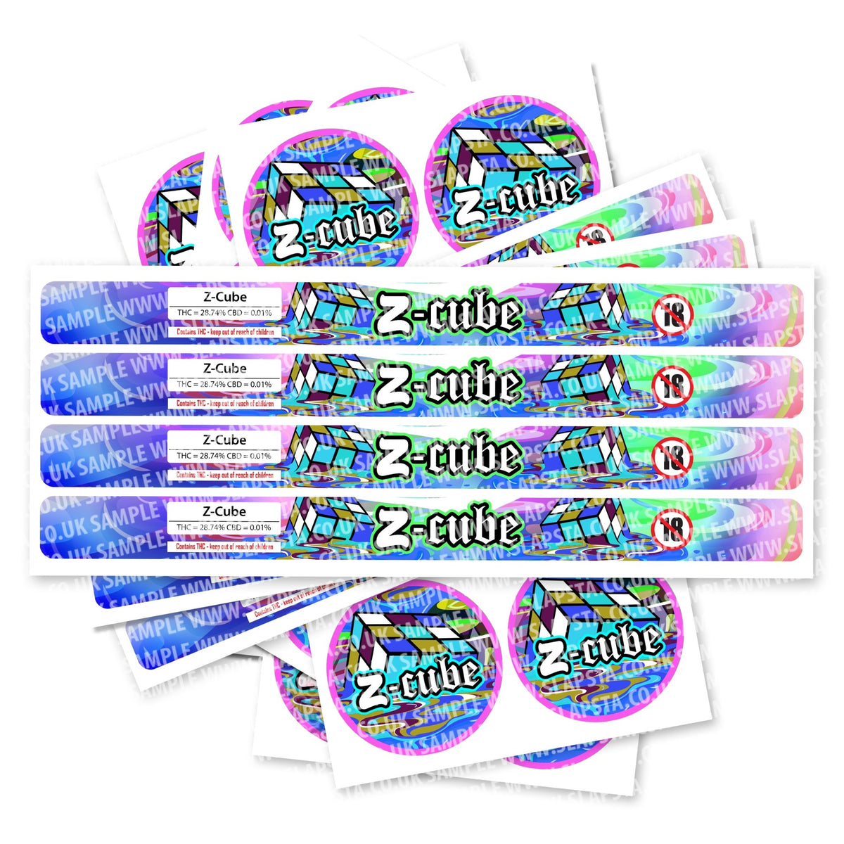 SLAPSTA - Z Cube Pressitin Strain Labels