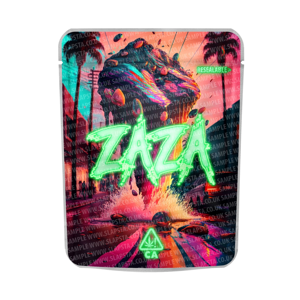 SLAPSTA - Zaza Mylar Pouches Pre-Labeled