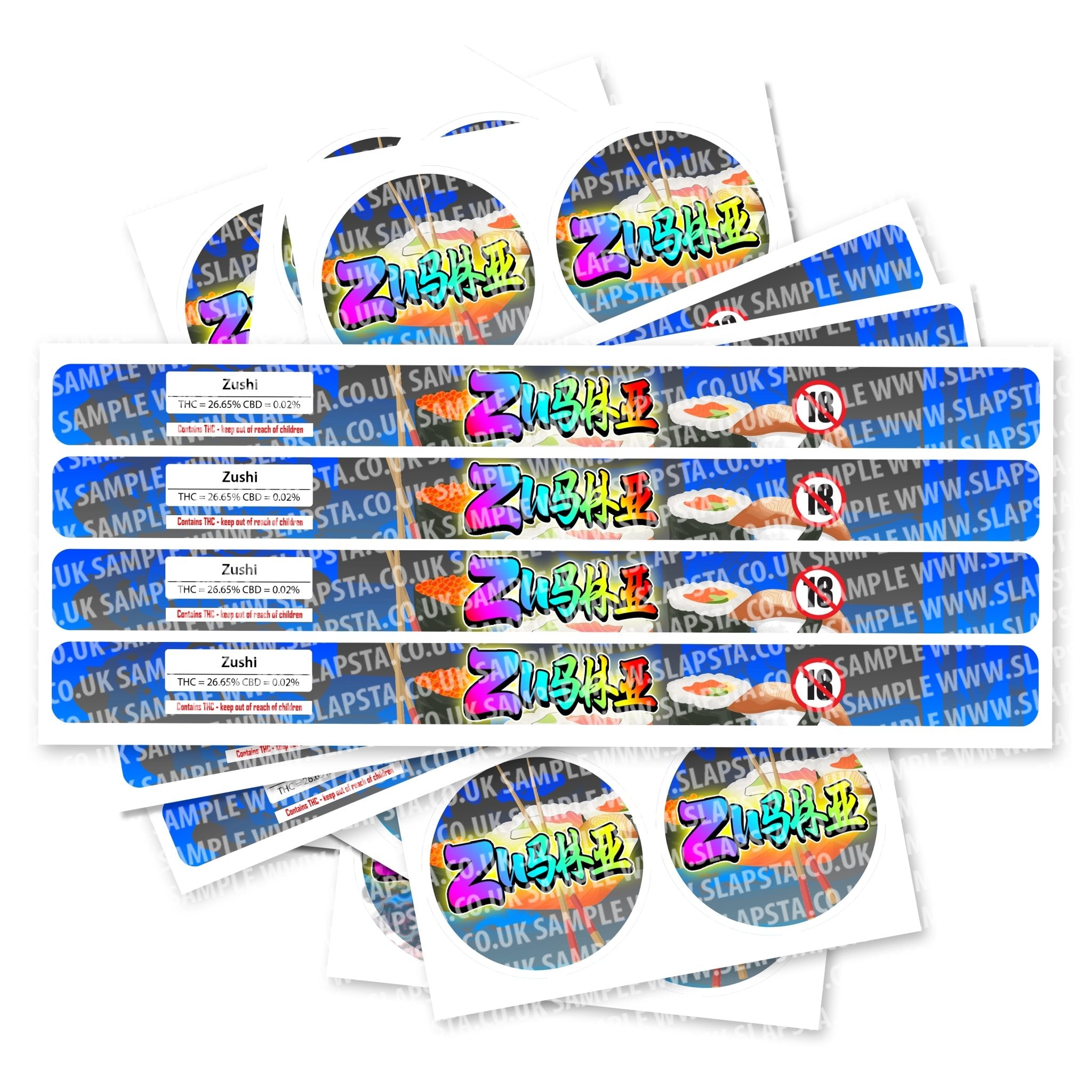 SLAPSTA - Zushi Pressitin Strain Labels
